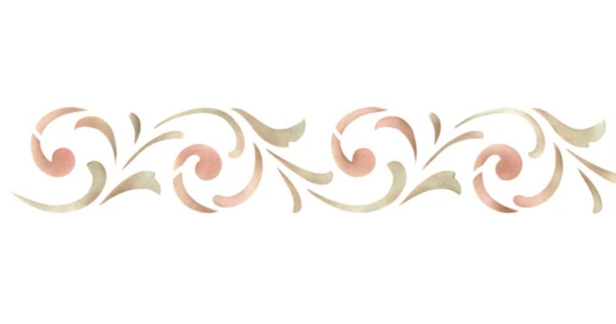Simple Scroll Border Stencil – Big Blue Trunk